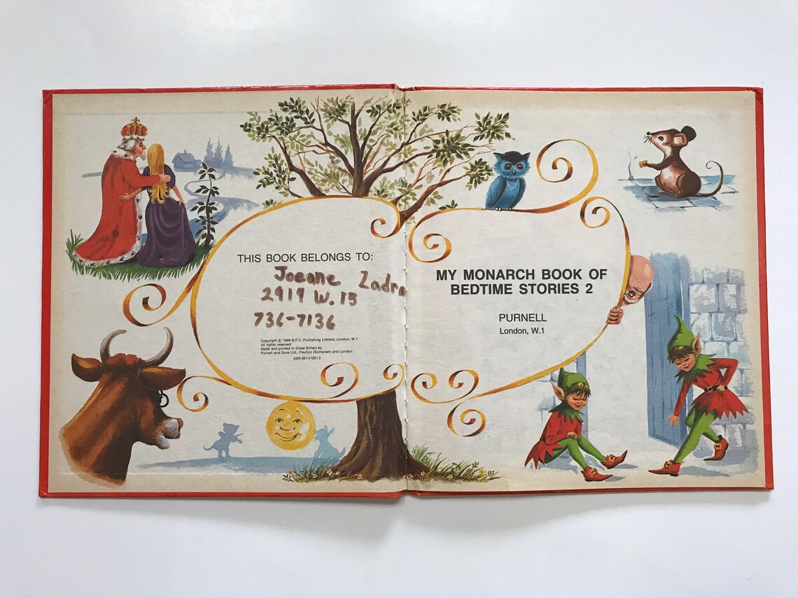 1969 My Book of Bedtime Stories 2 Hard Cover 60s Kids - Etsy