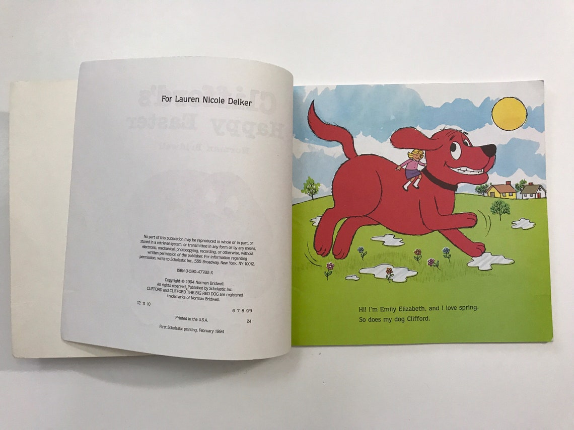 Cliffords Happy Easter Book 1994 Kids Children Reading Story | Etsy