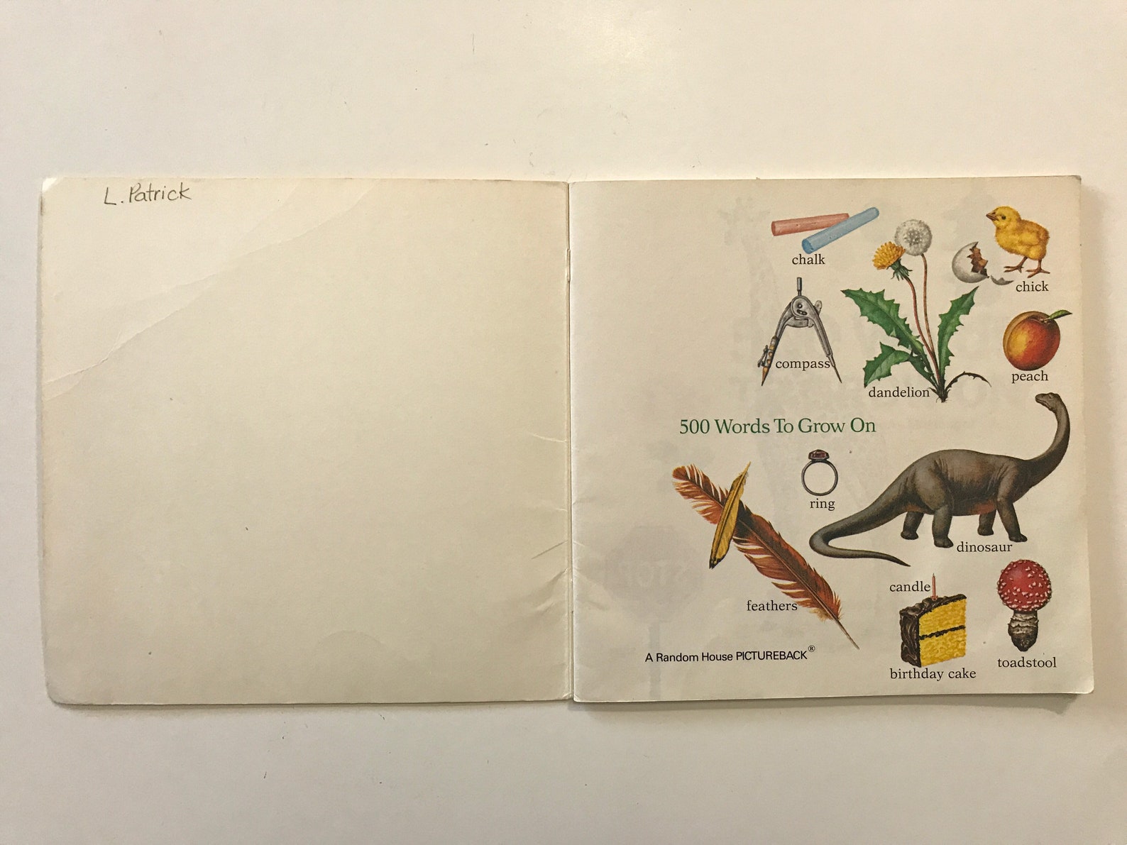 1973 Pictureback Series 500 Words to Grow on Book Random House - Etsy