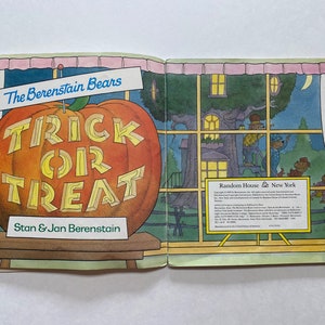 1989 the Berenstain Bears Trick or Treat Kids Childrens Book 80s ...