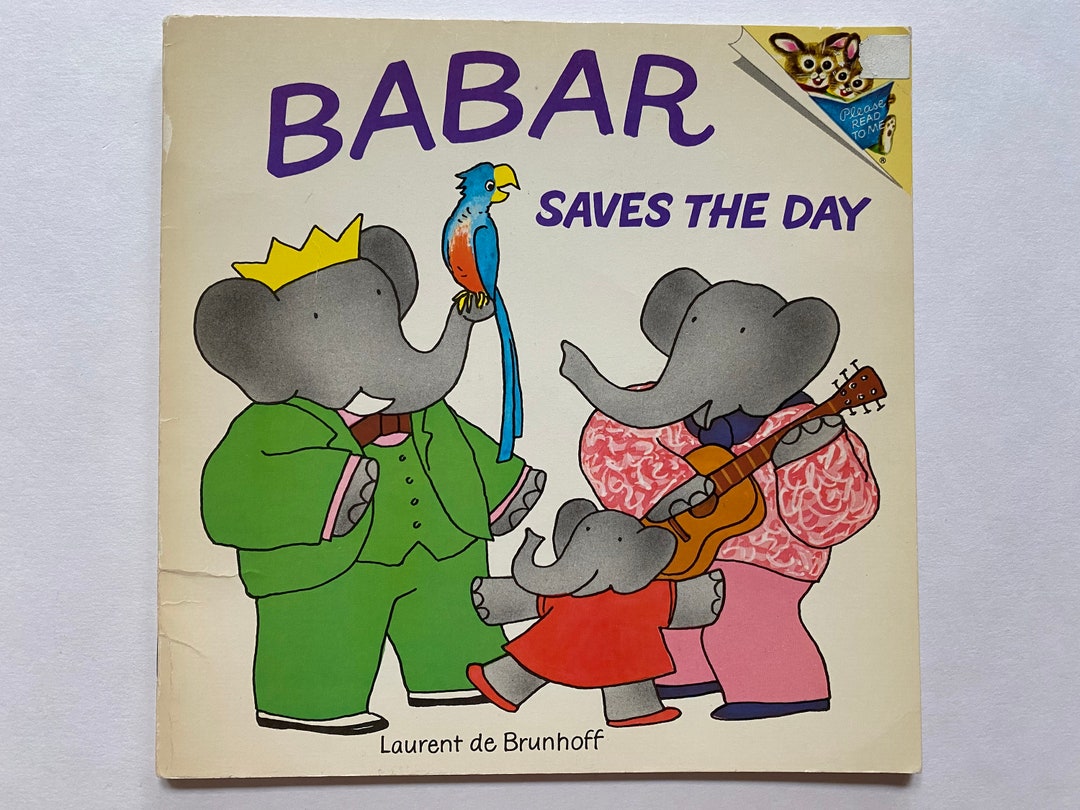 Babar the Elephant Saves the Day Softcover Kids Book Children Toddler ...