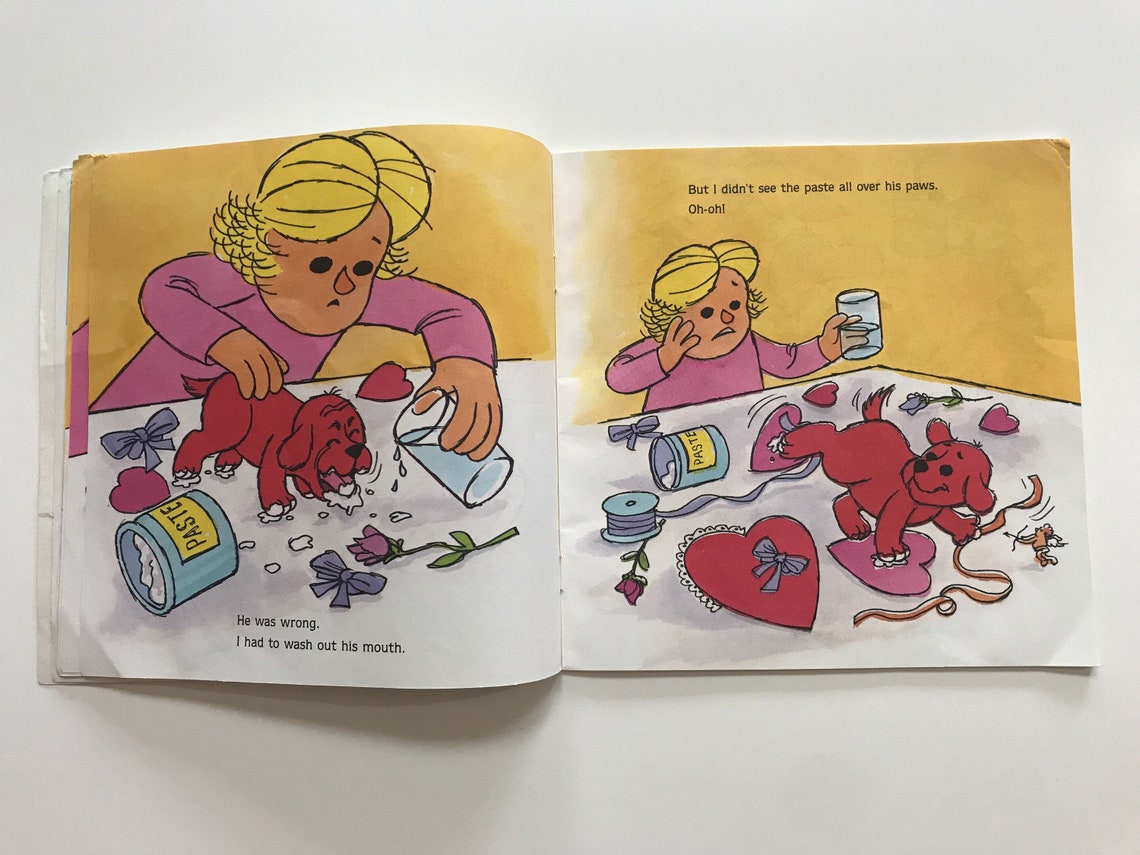 Cliffords First Valentines Day Book 1997 Kids Children Reading Story ...