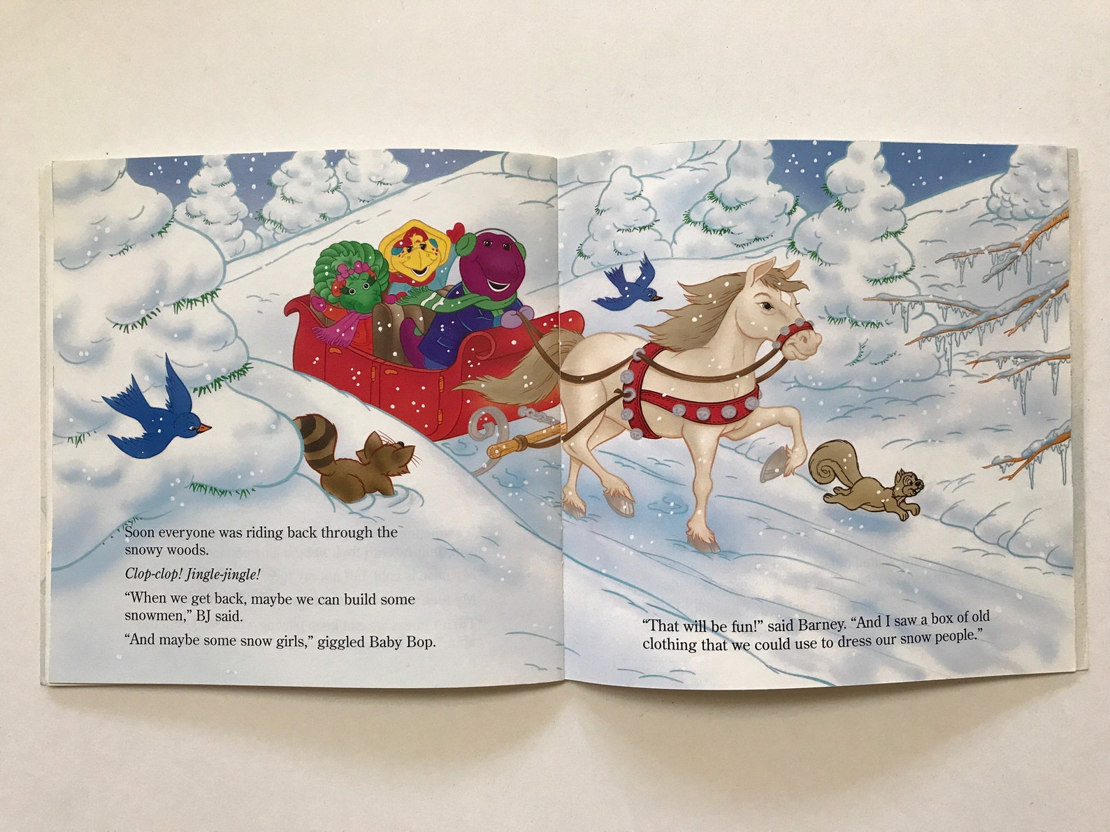 1994 Barneys Wonderful Winter Day Softcover Kids Book Story | Etsy