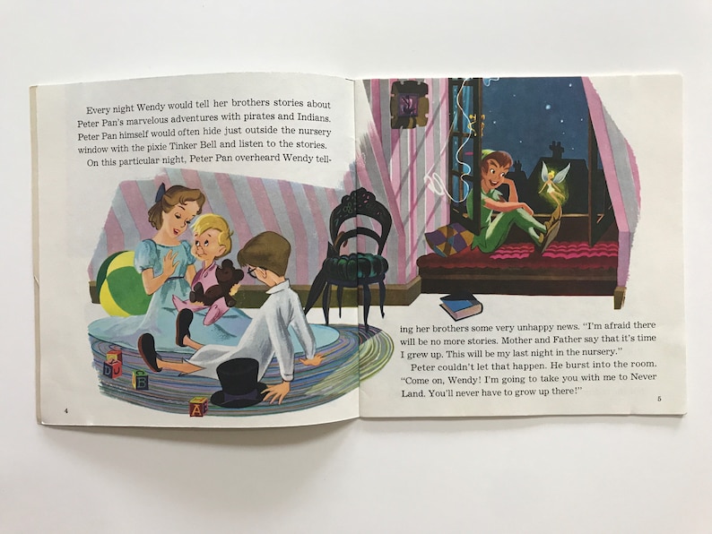 Disney Peter Pan Read Along Book See Hear Read Kids Children - Etsy