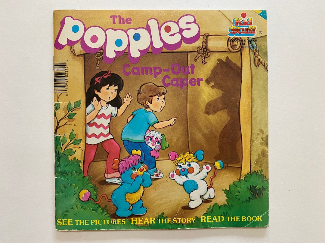 1986 Popples Book Camp Out Caper Kid Stuff See Hear Read Cute Reading ...