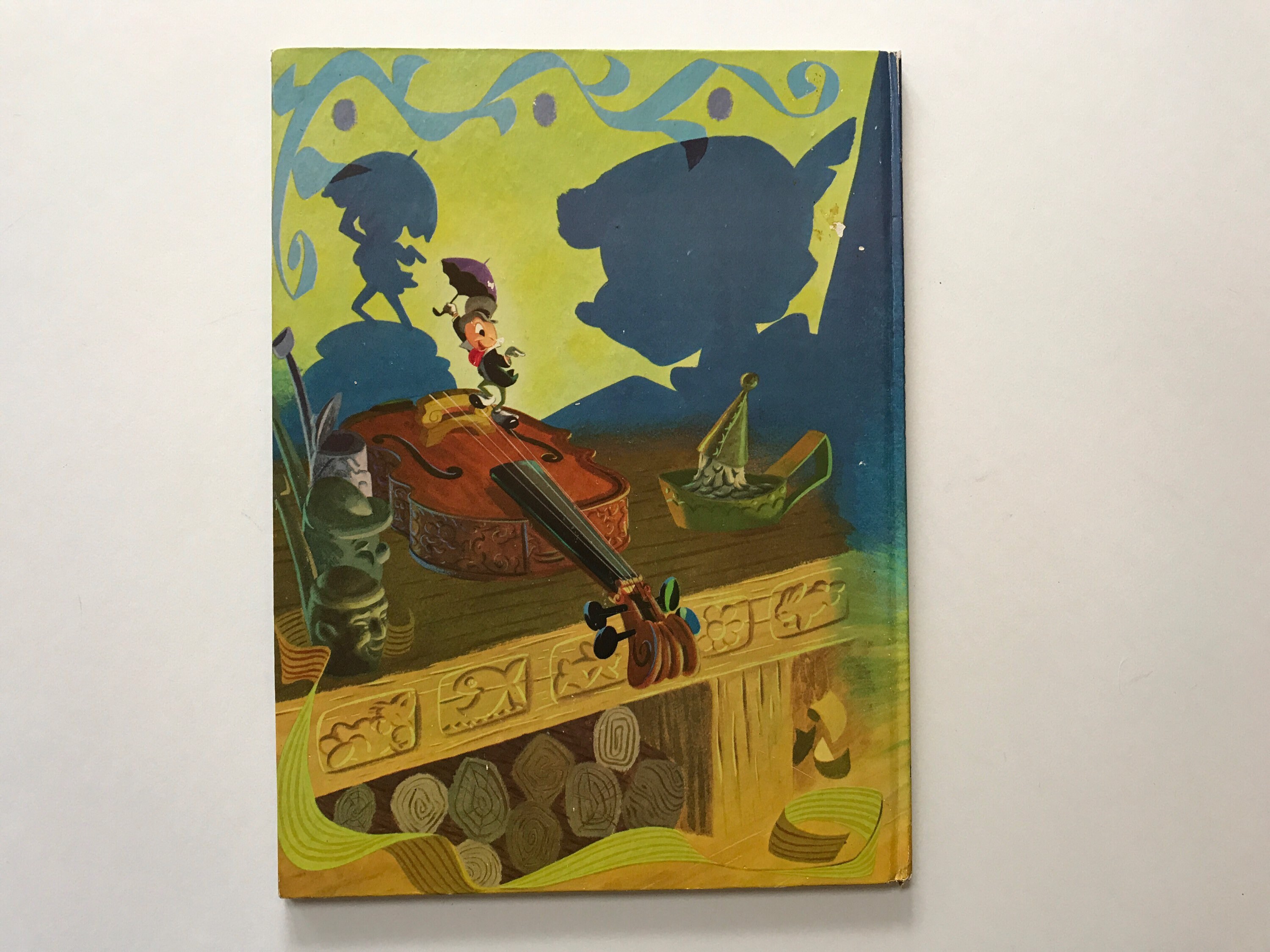 1971 Pinocchio Big Golden Book Disney 70s Jumbo Size Hardcover Kids ...