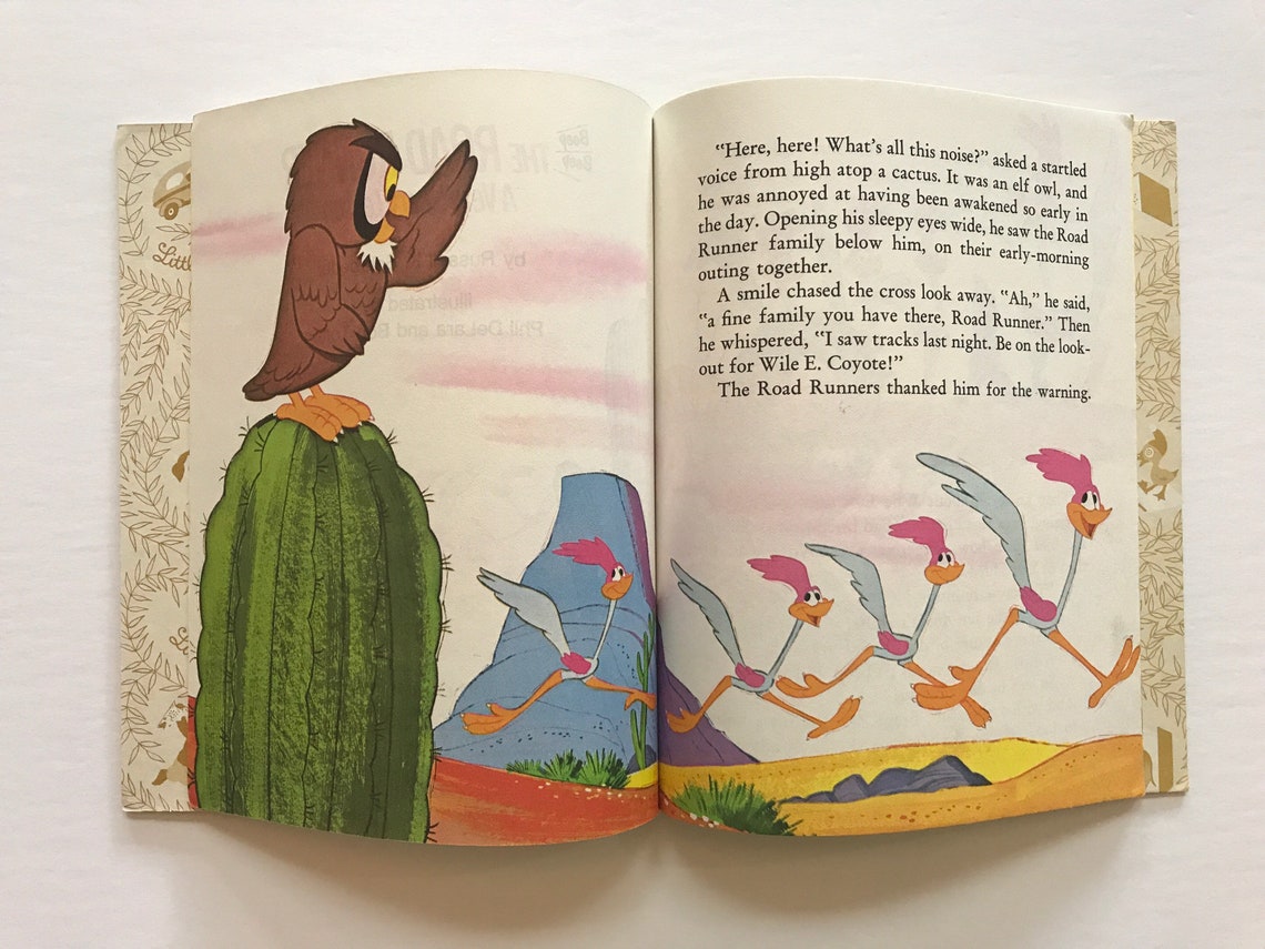 1974 The Road Runner A Very Scary Lesson Little Golden Book | Etsy