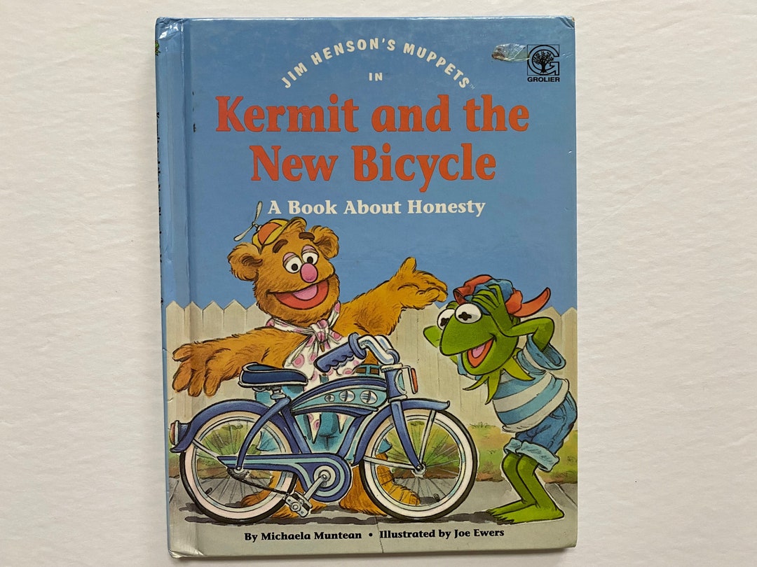 1992 Kermit and the New Bicycle A Book About Honesty Jim Henson Muppets ...