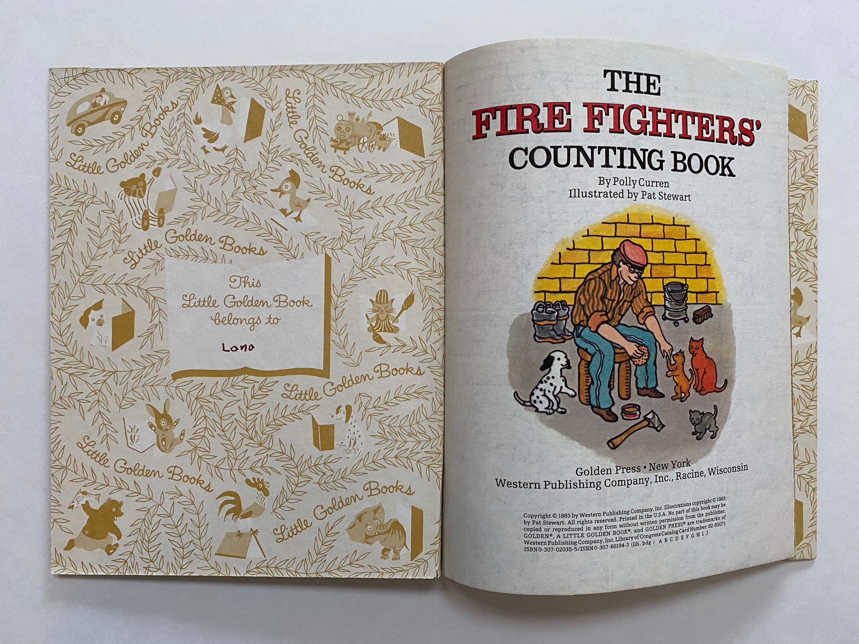 1983 the Firefighters Counting Book Little Golden Book Kids Hardcover ...