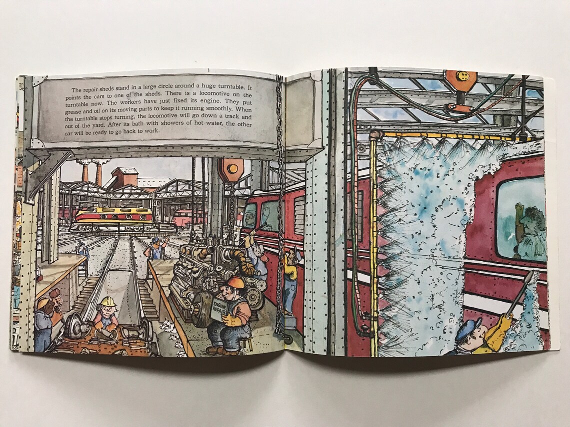 1978 Busy Trains Book Soft Cover for Kids Learning Childrens - Etsy