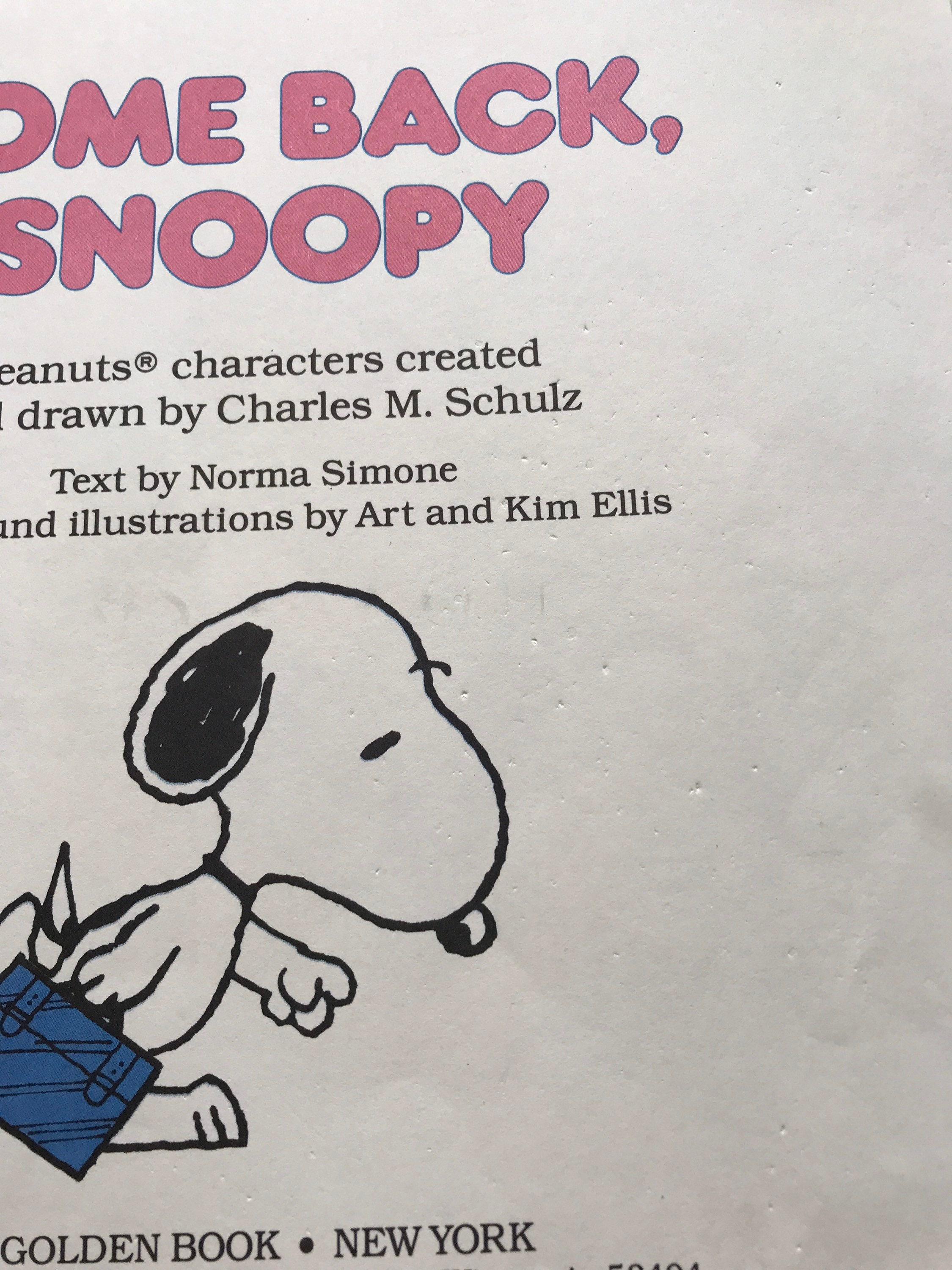 1987 Come Back Snoopy Golden Look Look Book Snoopy and Friends | Etsy