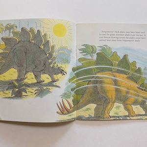 1989 I Love Dinosaurs the Spike Tailed Dinosaur Stegosaurus Golden Look ...