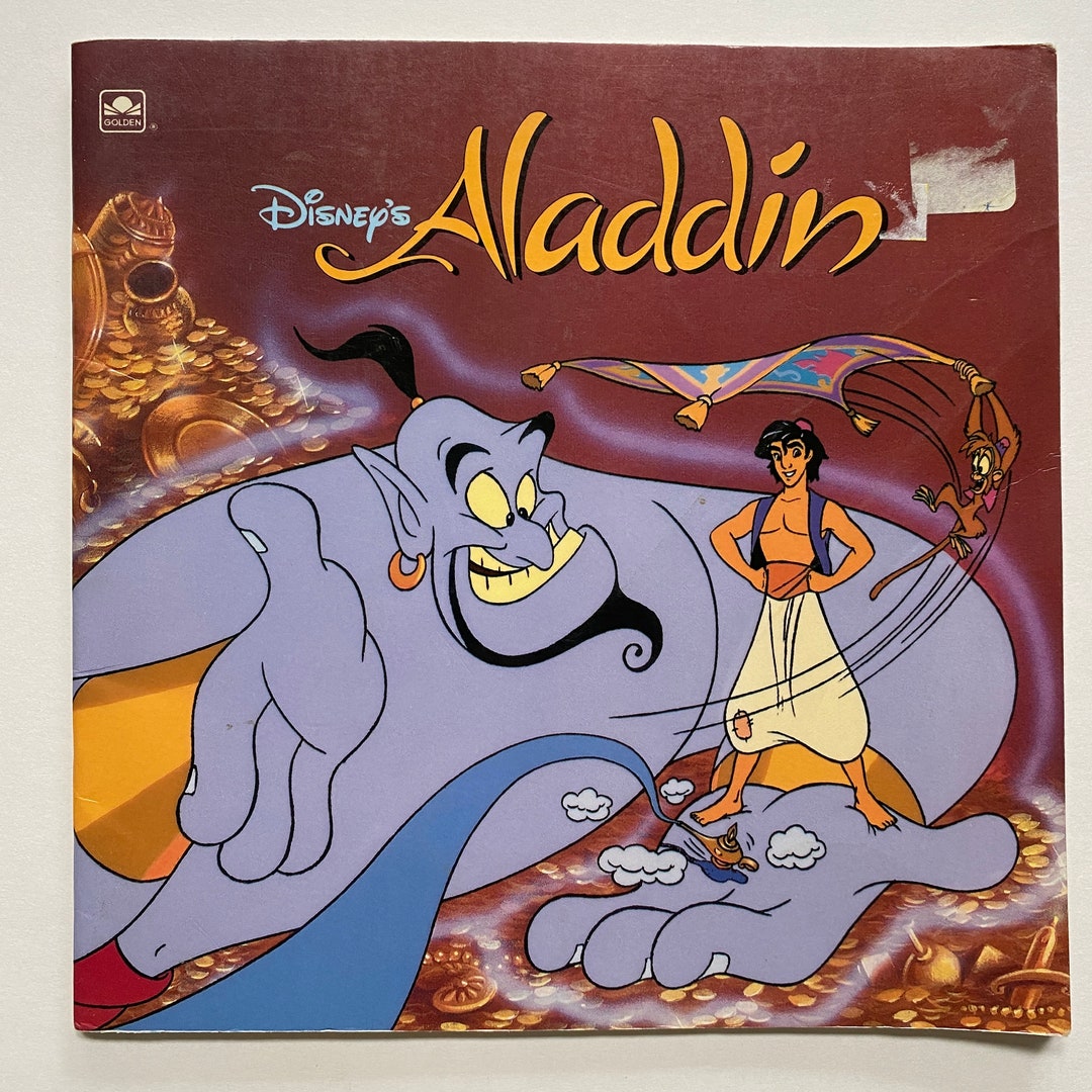 1992 Disney Aladdin Softcover Kids Book Golden Book 90s Disneyana - Etsy