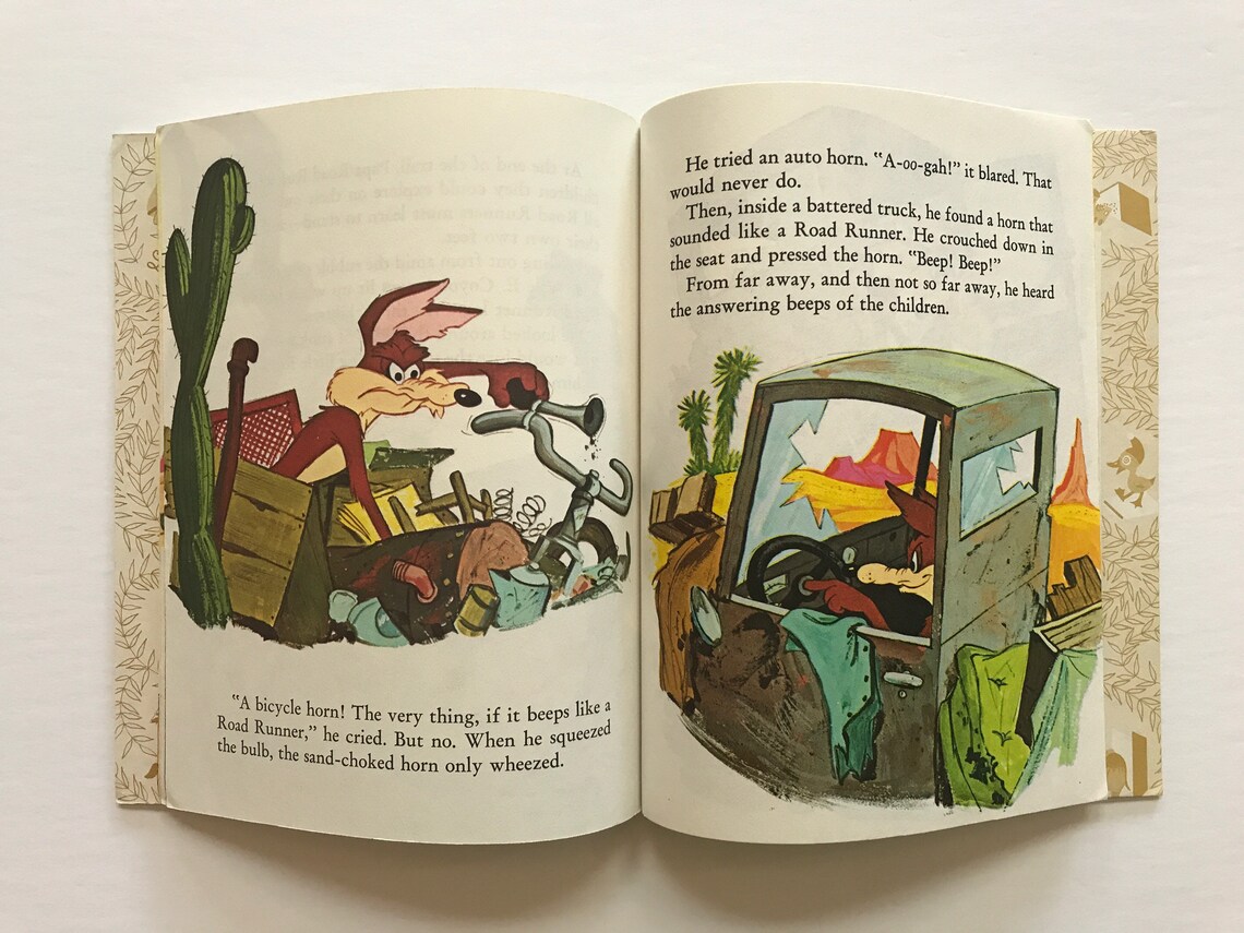 1974 the Road Runner A Very Scary Lesson Little Golden Book Looney ...