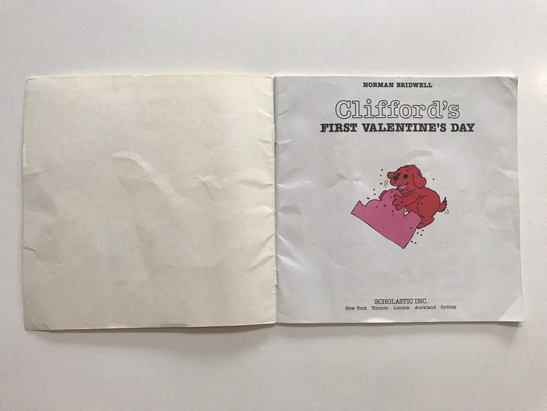 Cliffords First Valentines Day Book 1997 Kids Children Reading | Etsy