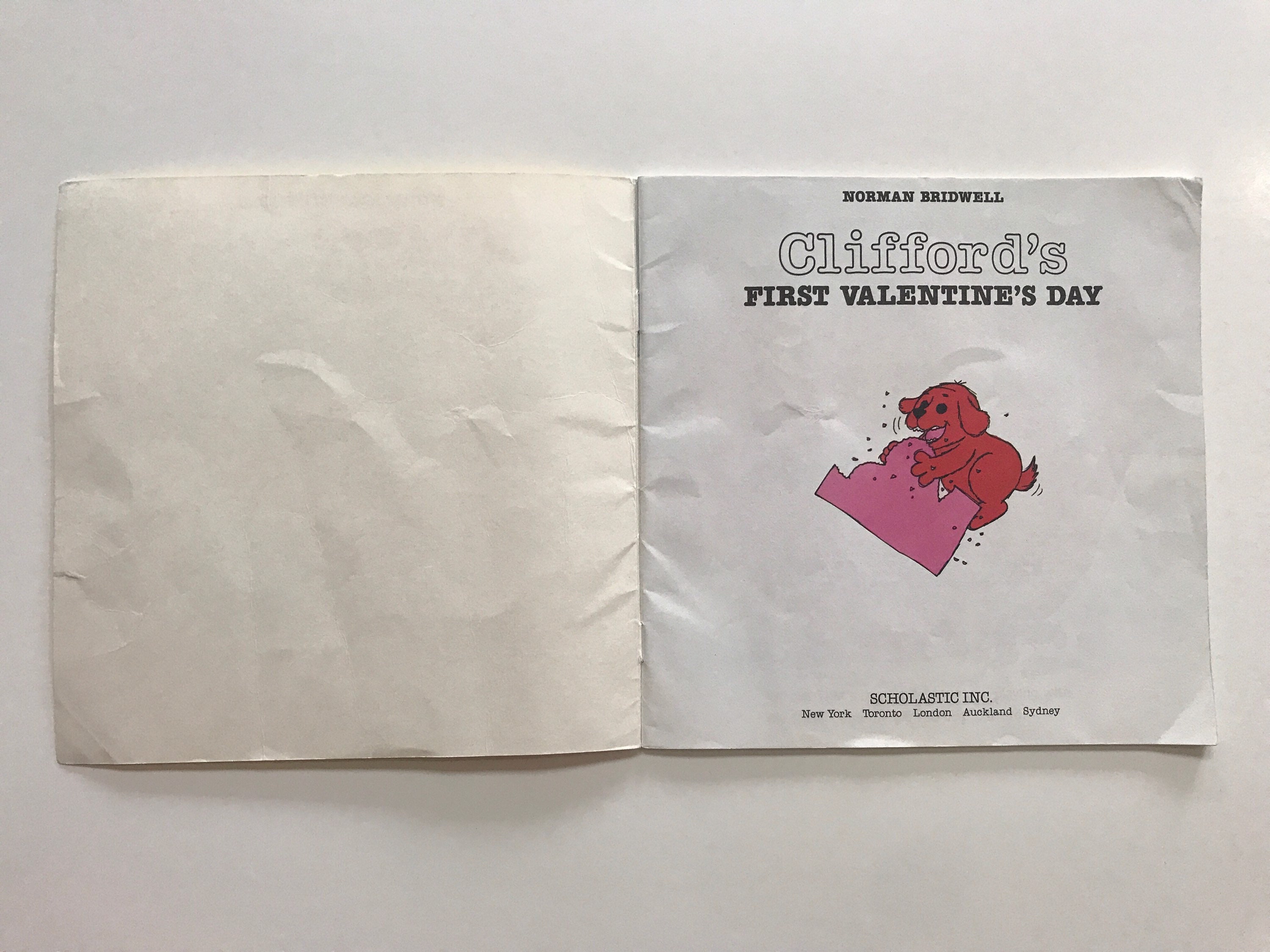 Cliffords First Valentines Day Book 1997 Kids Children Reading | Etsy