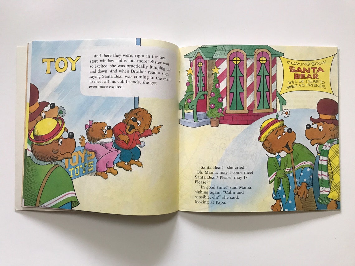 1984 the Berenstain Bears Meet Santa Bear Kids Childrens Book | Etsy