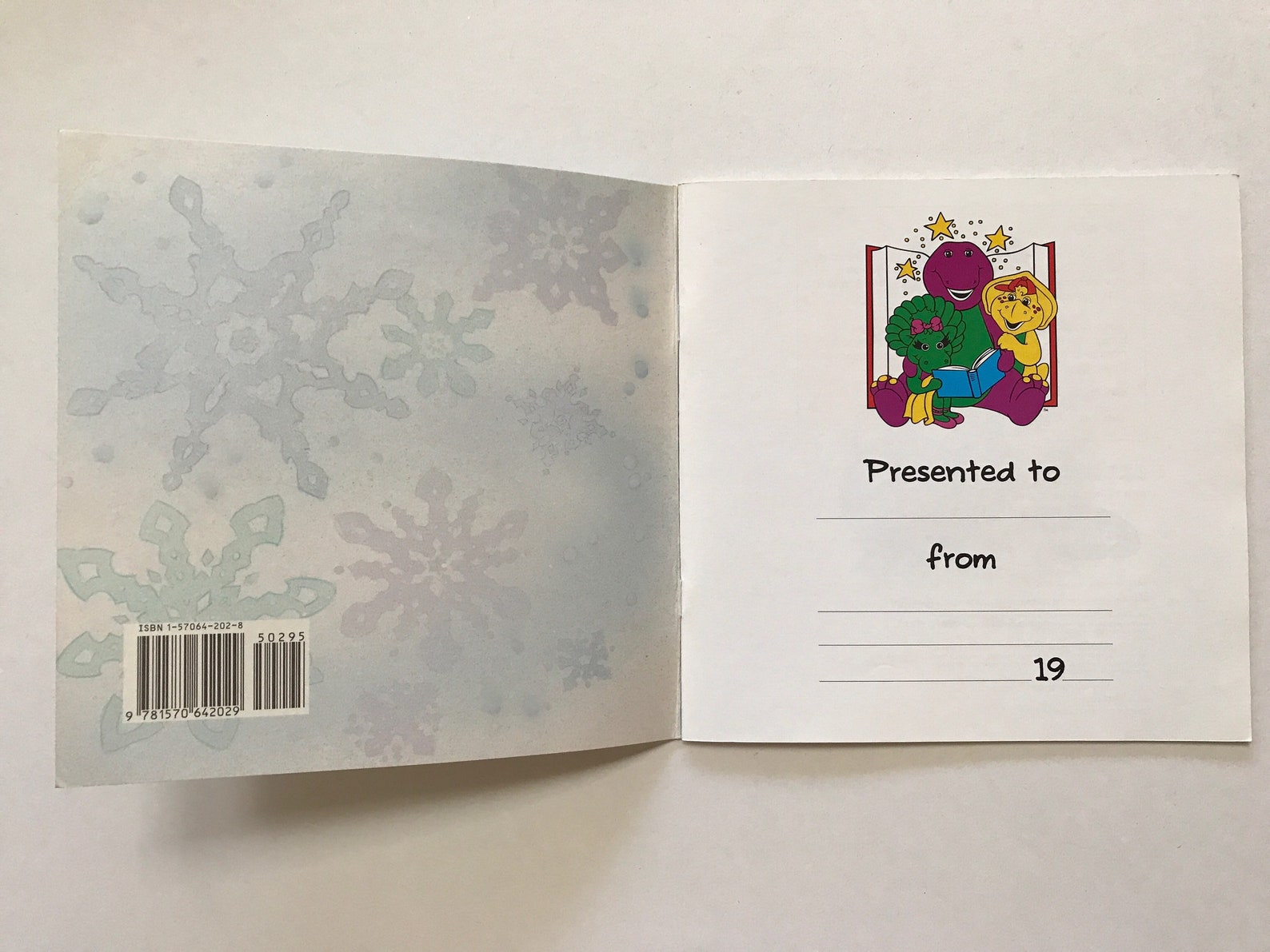 1994 Barneys Wonderful Winter Day Softcover Kids Book Story - Etsy