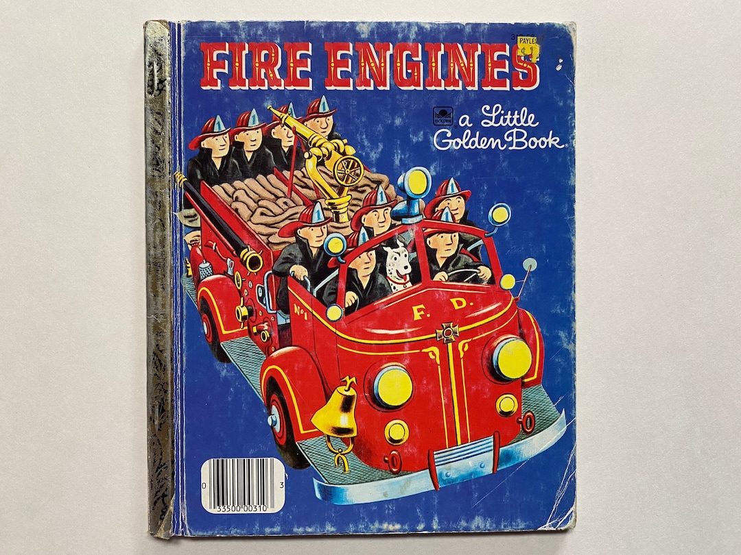 Fire Engines Book Little Golden Book Kids Hardcover Picture Story Book ...