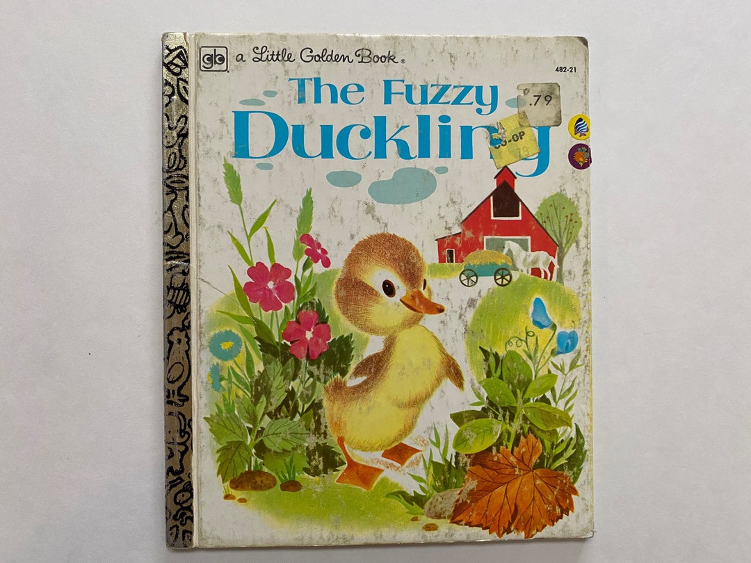 1980 the Fuzzy Duckling Little Golden Book Kids Hardcover Picture Story ...