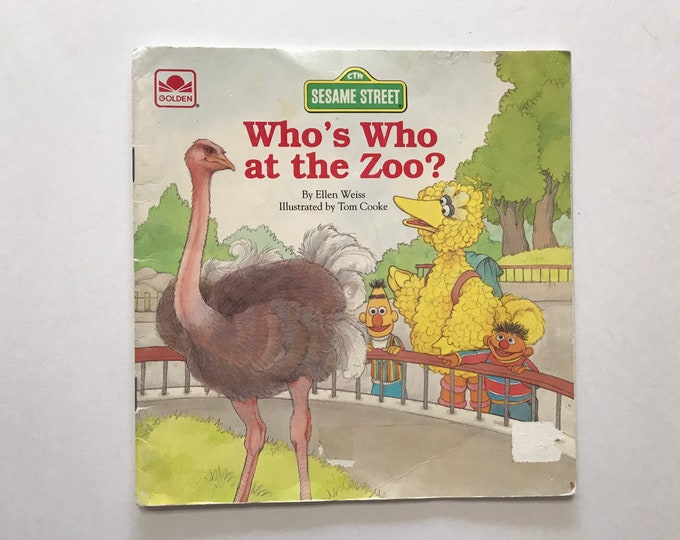 1987 Who’s Who at the Zoo Soft Cover Story Reading Sesame Street Jim ...