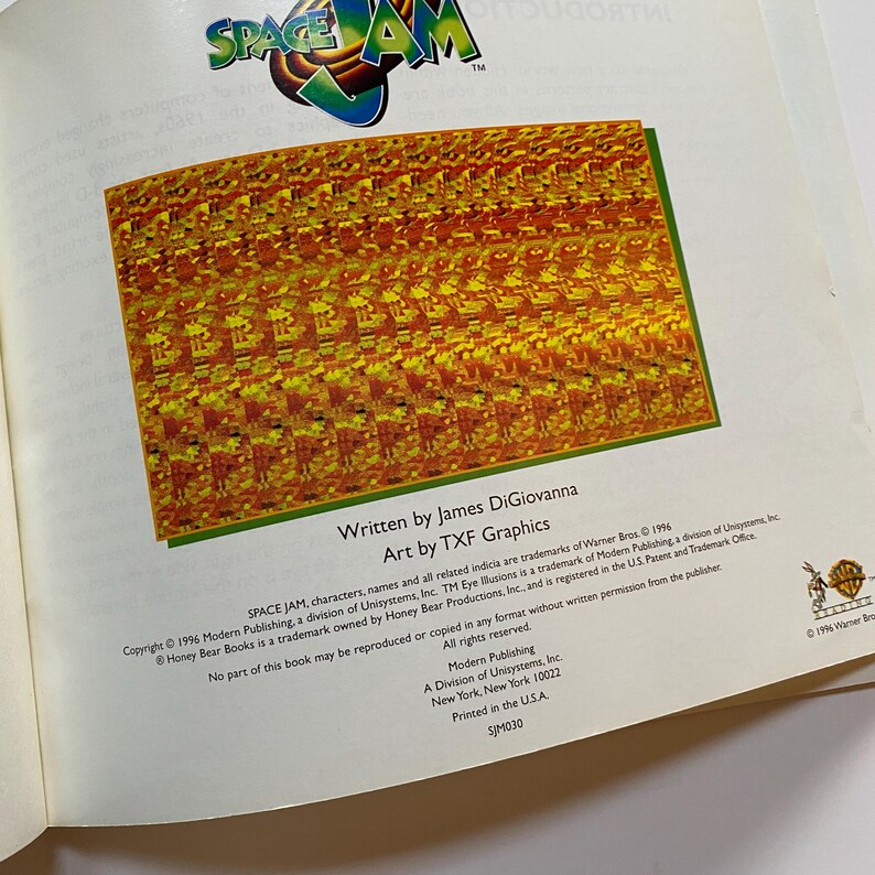 Space Jam Magic Eye Book Revenge of the Tune Squad Eye Illusions 1996 ...