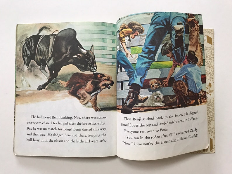 1978 Benji Little Golden Book / Kids Children 70s Reading Storytime Dog ...