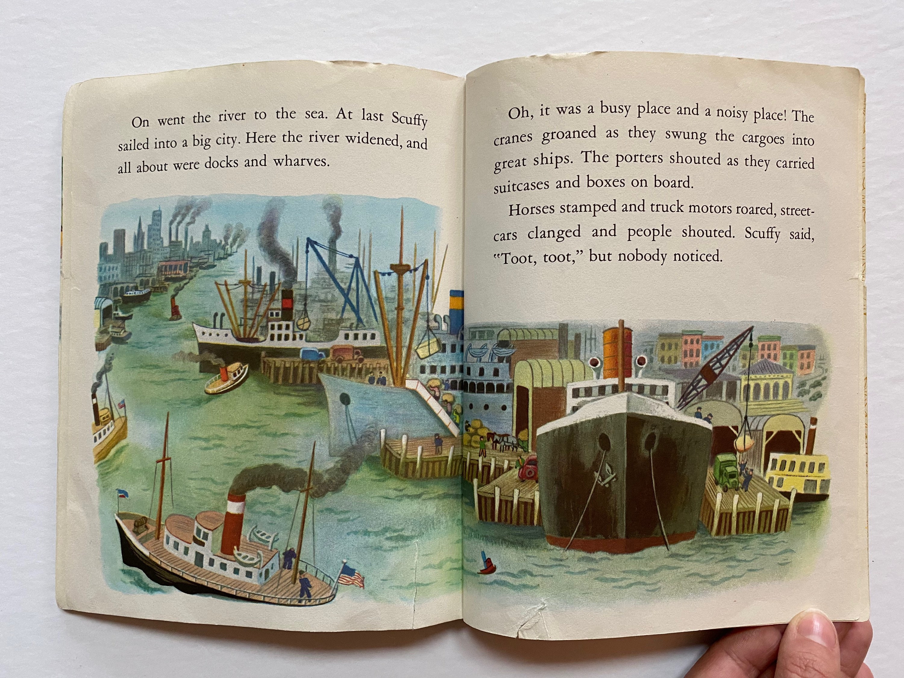 Scuffy the Tugboat Little Golden Book for Kids Children Hardcover Cute ...