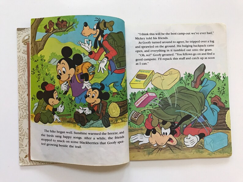 1978 Mickey Mouse and Goofy Big Bear Scare Disney Little - Etsy