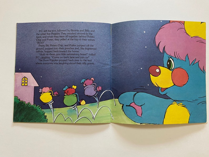 1986 Popples Book Camp Out Caper Kid Stuff See Hear Read Cute Reading ...