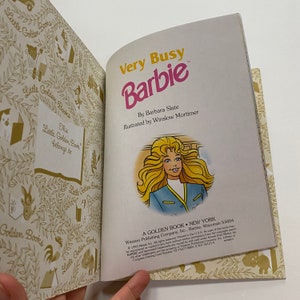 1993 Very Busy Barbie Little Golden Hardcover Book Mattel - Etsy