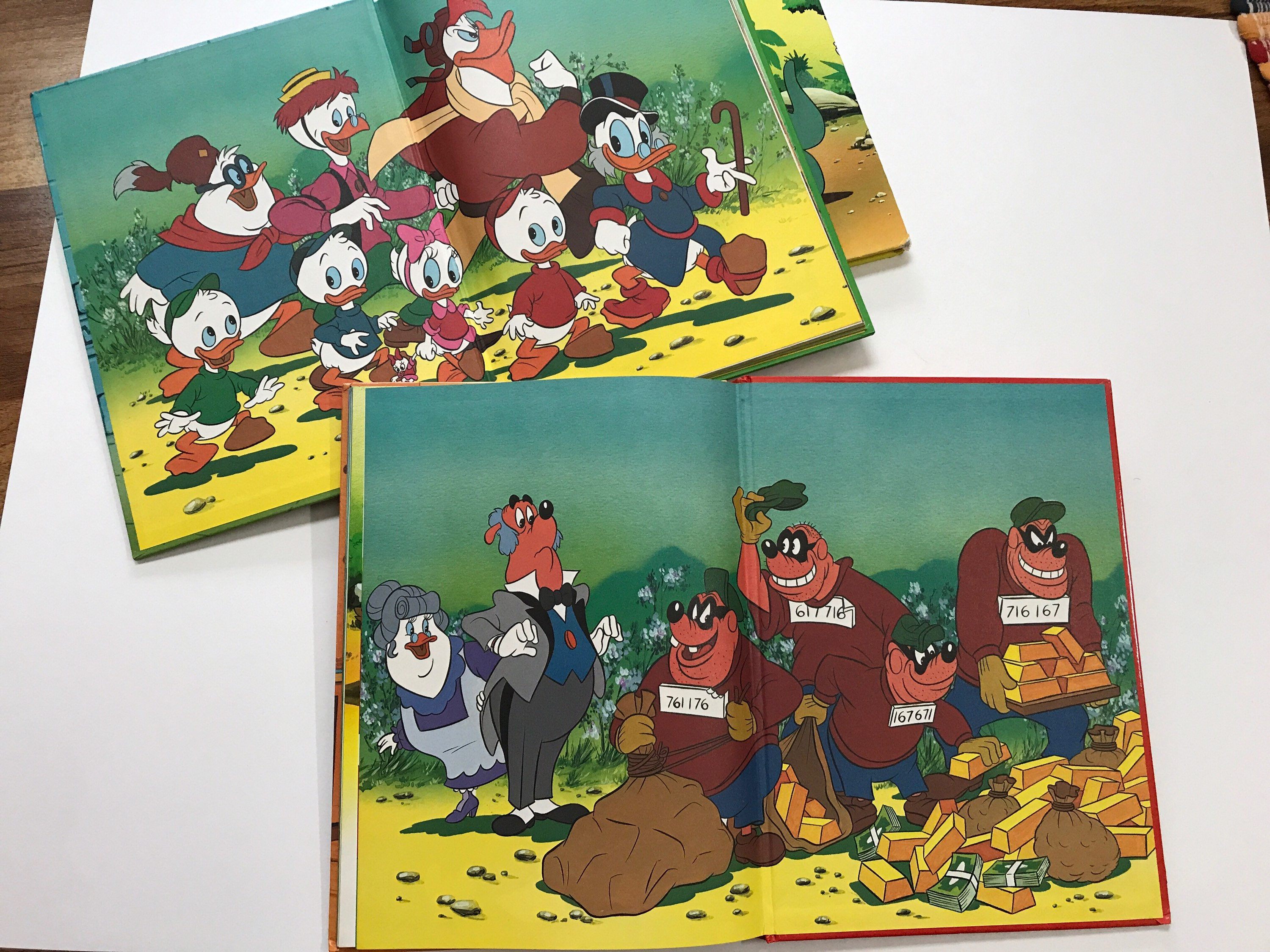 1989 Disney Duck Tales Hard Cover Kids Books Lot of 3 Huey Dewey and ...