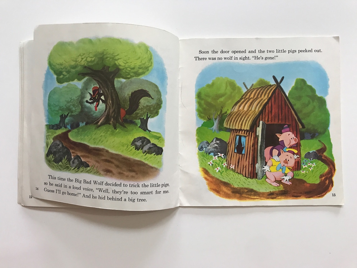 Disney Three Little Pigs Read Along Book See Hear Read Kids | Etsy
