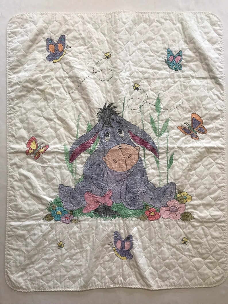 1990s Winnie the Pooh Eeyore Baby Blanket Colorful 90s Crib - Etsy