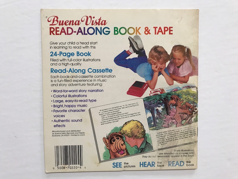 1988 Super Alf Read Along Book and Tape Book Only Cassette is Not ...