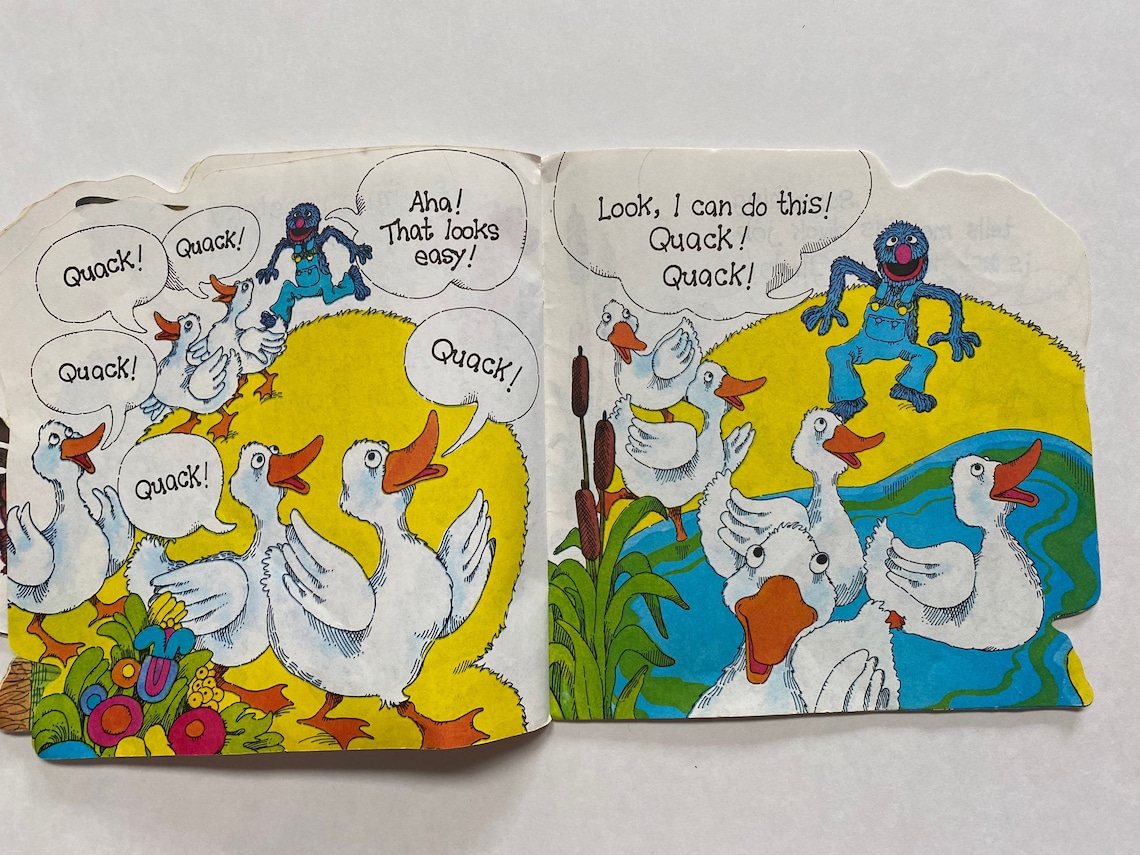 1977 Sesame Street Farmer Grover Golden Shape Book 70s Kids - Etsy