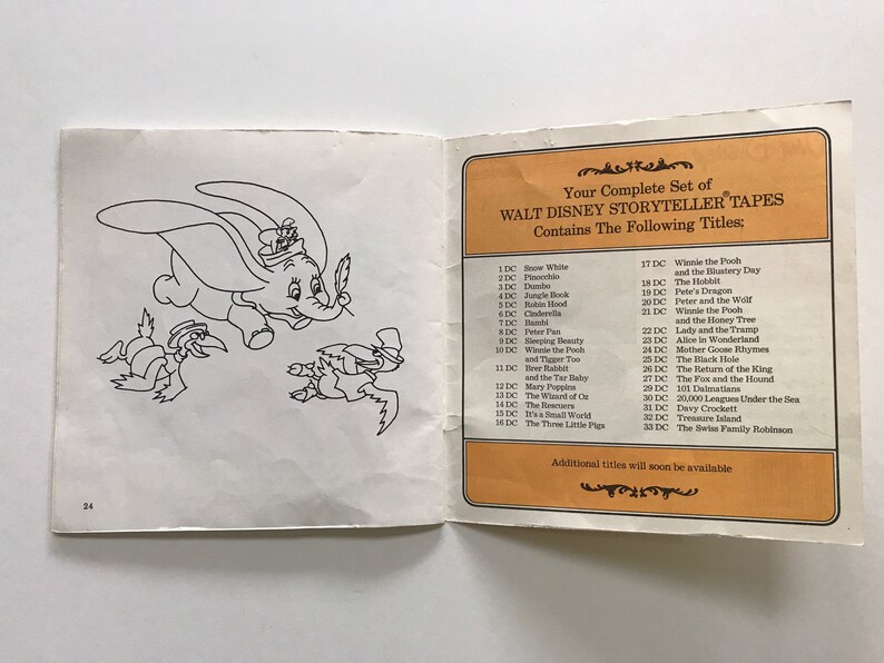 Vintage Dumbo See Hear Read Book Collectible Paper Ephemera Reading ...