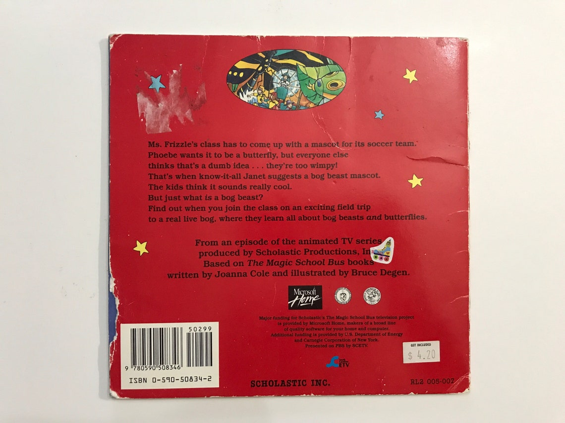 The Magic School Bus Butterfly and the Bog Beast 1996 - Etsy