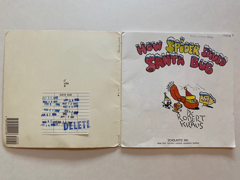 How Spider Saved Santa Bug 1989 Softcover Kids Christmas Book - Etsy