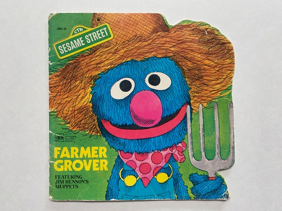1977 Sesame Street Farmer Grover Golden Shape Book 70s Kids - Etsy