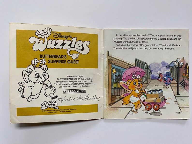 80s the Wuzzles Kids Book Butterbears Surprise Guest Kids - Etsy