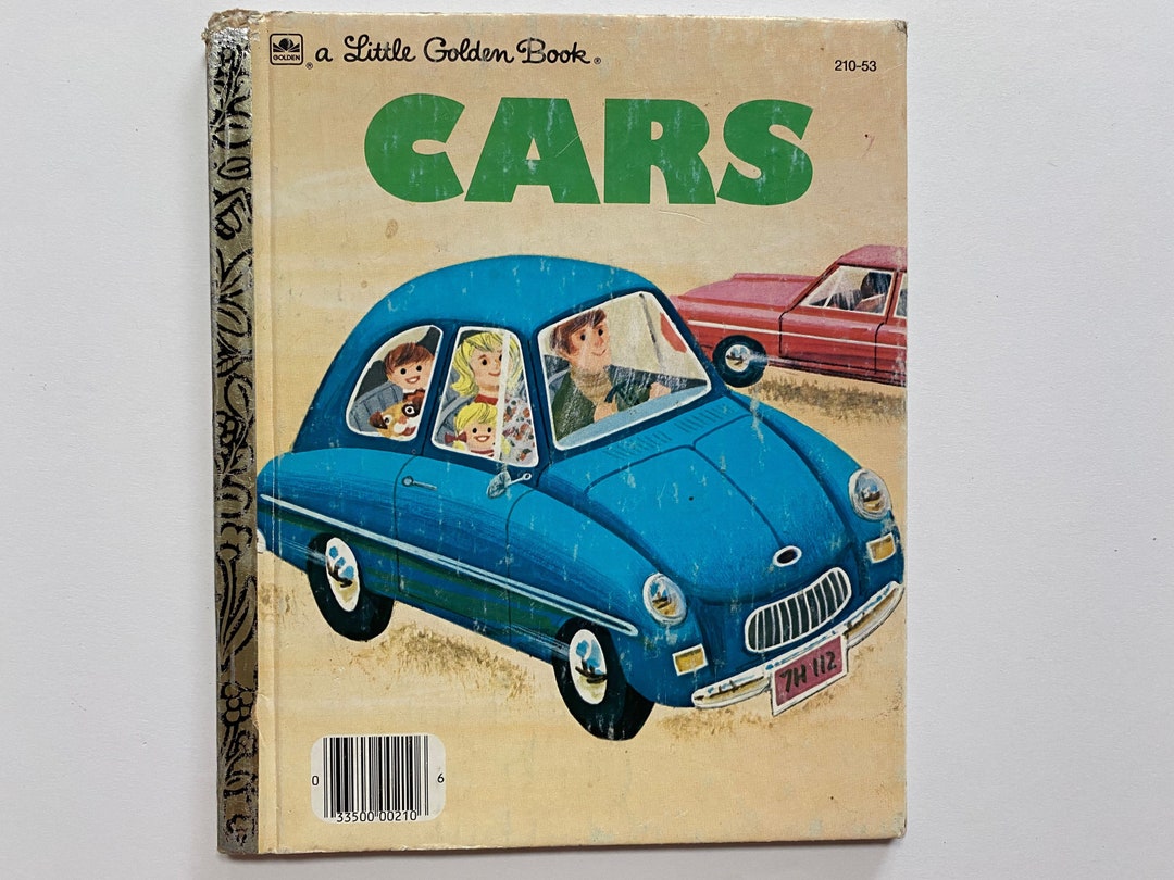 Cars Little Golden Book for Kids Children Hardcover 1973 Reprint Cute ...
