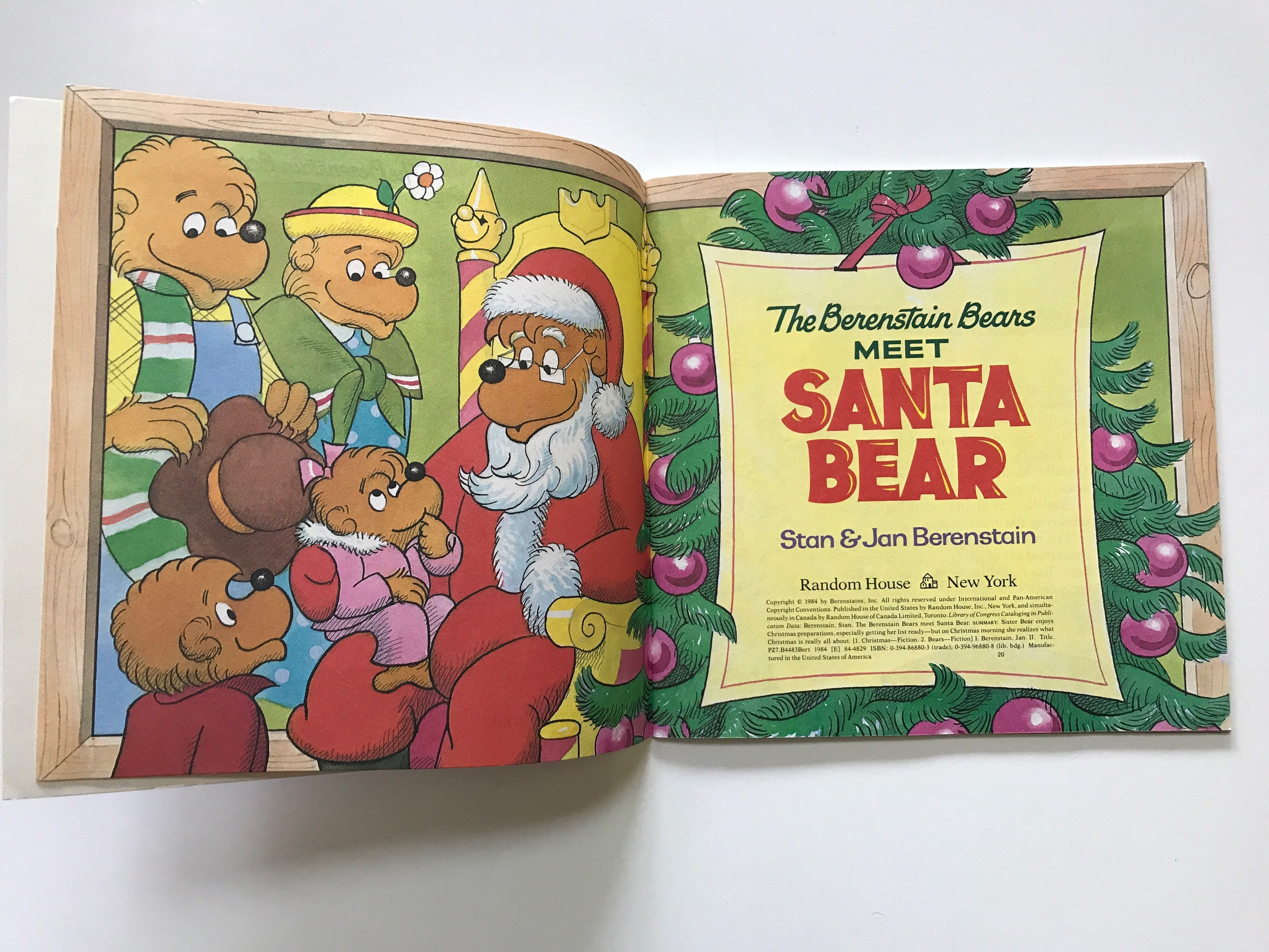 1984 the Berenstain Bears Meet Santa Bear Kids Childrens Book | Etsy