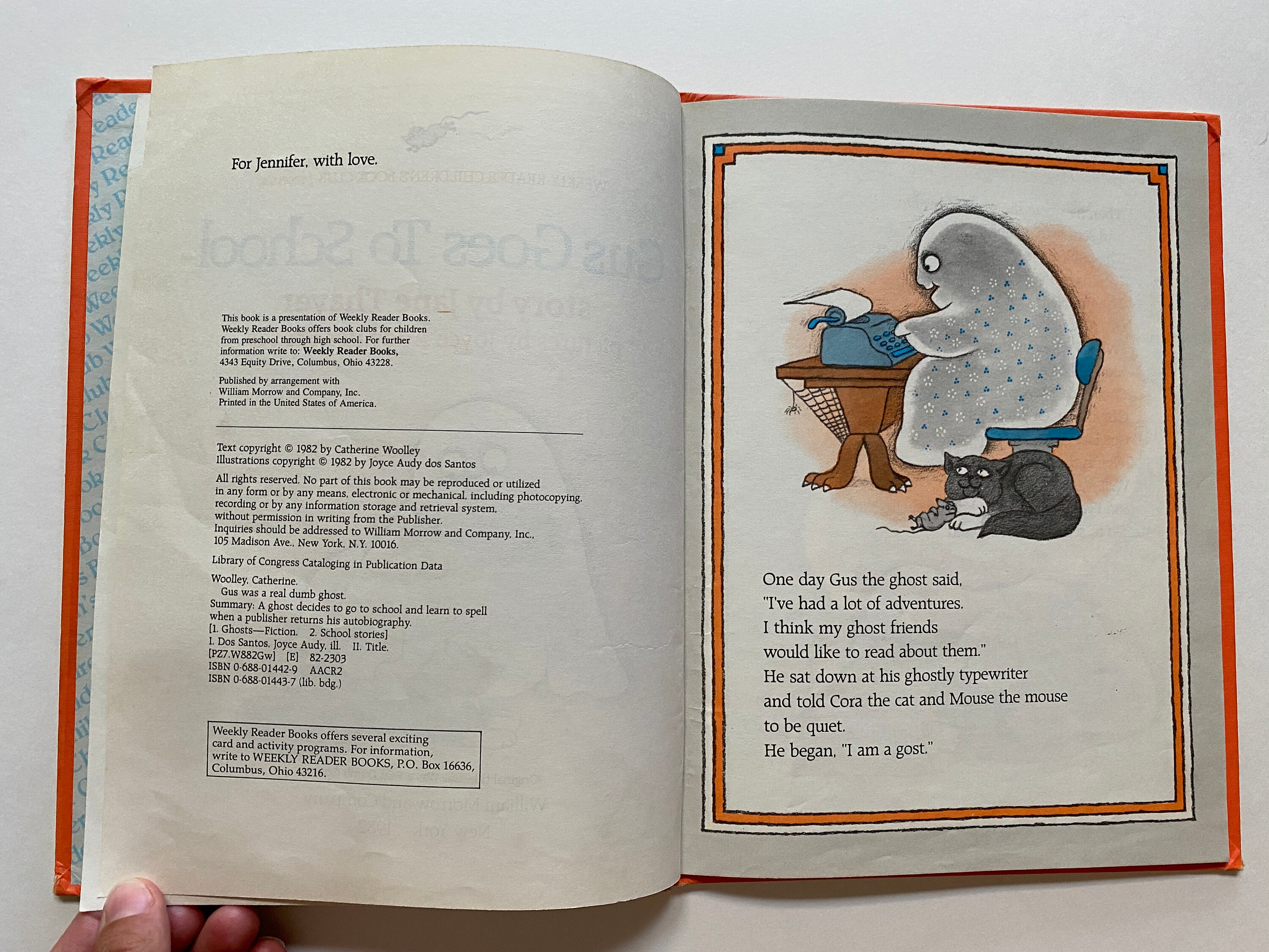 1982 Gus Goes to School Kids Book Halloween Ghost Spooky - Etsy