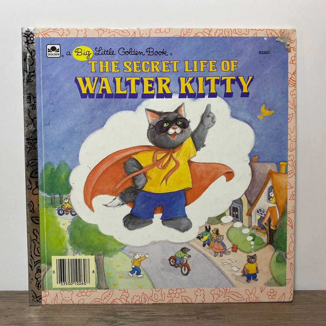 The Secret Life of Walter Kitty 1986 Big Little Golden Book 1026C - Etsy UK