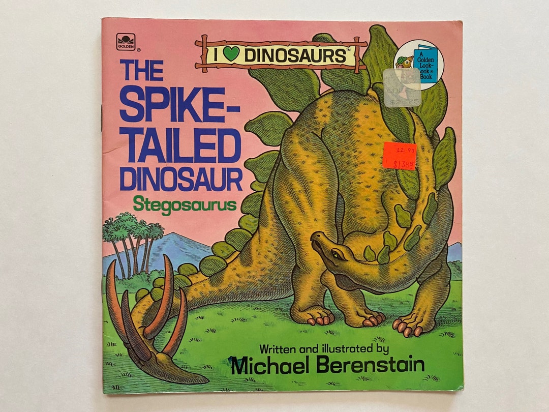 1989 I Love Dinosaurs the Spike Tailed Dinosaur Stegosaurus Golden Look ...