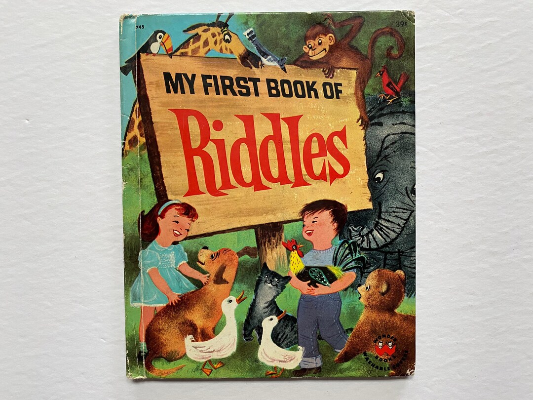 1960 My First Book of Riddles by Wonder Books Cute 60s Vintage Paper ...