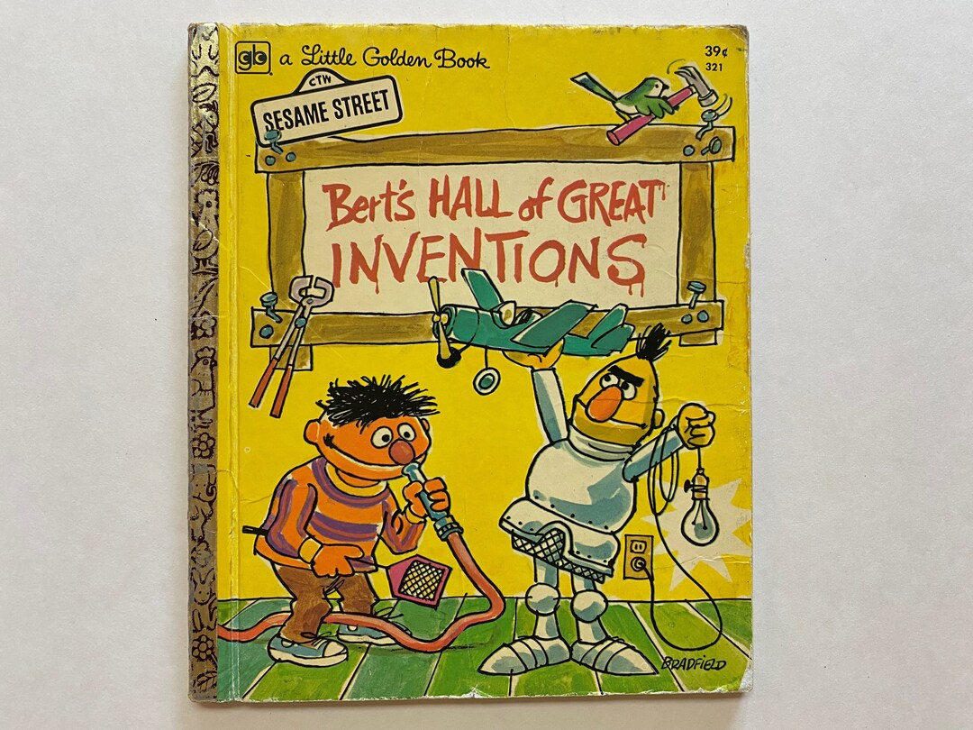 1972 Bert’s Hall of Great Inventions Little Golden Book Muppets Sesame ...