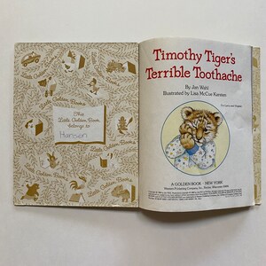 1988 Timothy Tigers Terrible Toothache Little Golden Book Kids ...