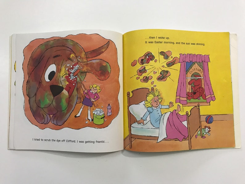 Cliffords Happy Easter Book 1994 Kids Children Reading Story Cute Big ...